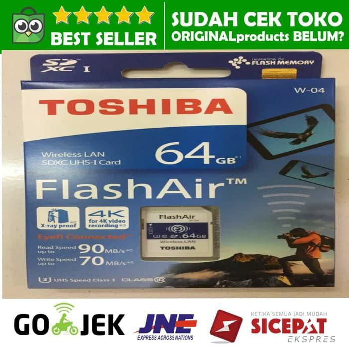 Jual Hot Toshiba Flash Air 64Gb Wifi Sd Card Wireless Lan Flashair W04 64 Gb Terbagus | Shopee ...