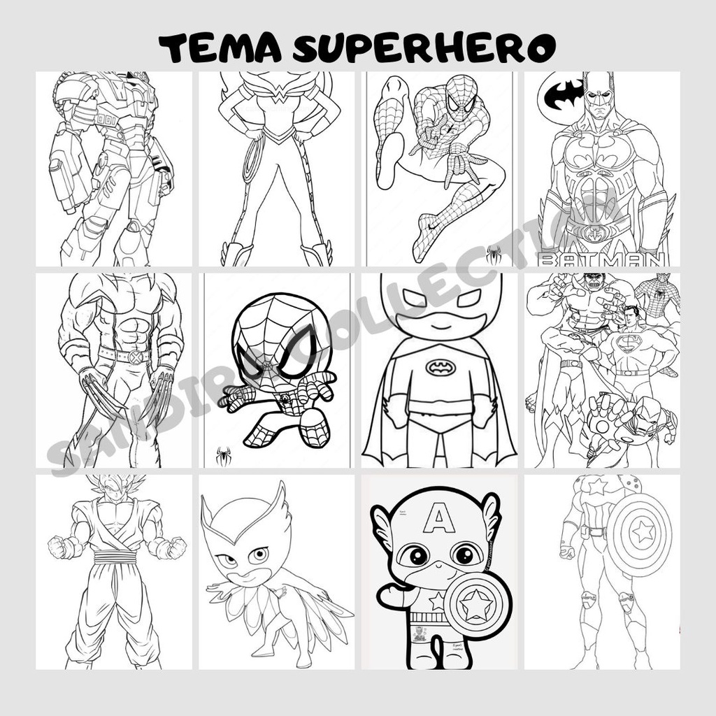 Jual SANDIRA - GAMBAR MEWARNAI LEMBAR MEWARNAI ANAK SERIES SUPERHERO ...