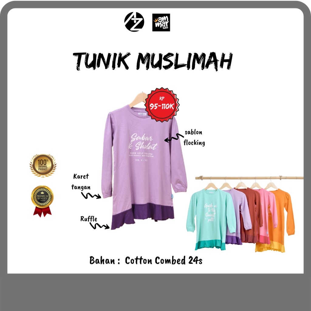 Jual Tunik Ammarkids Baju Muslim Anak Tunic Muslimah Ammar Kids Kaos ...