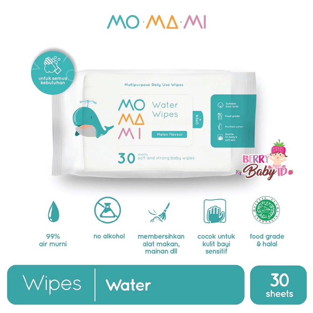 Jual Berry Baby - Momami Baby Water Wipes Tisu Basah Bayi Non Alkohol ...