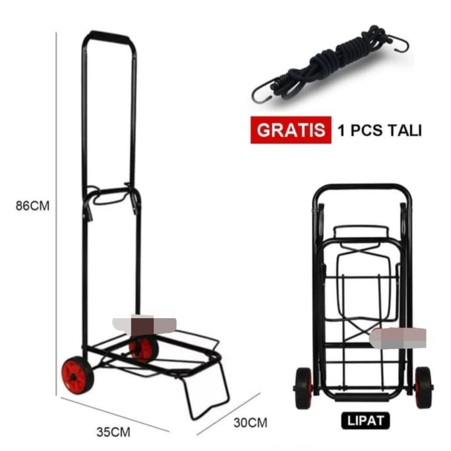 Jual Trolly Lipat Ringan Bagasi Lift Lightweigh Folding Luggage Cart ...