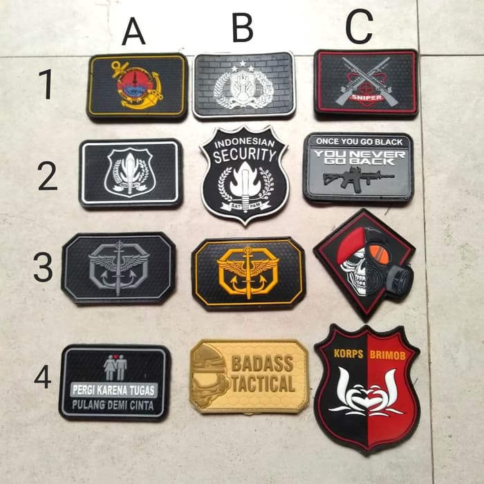 Jual Patch Logo Karet Keren dan Tahan Lama untuk Gaya Militer atau ...