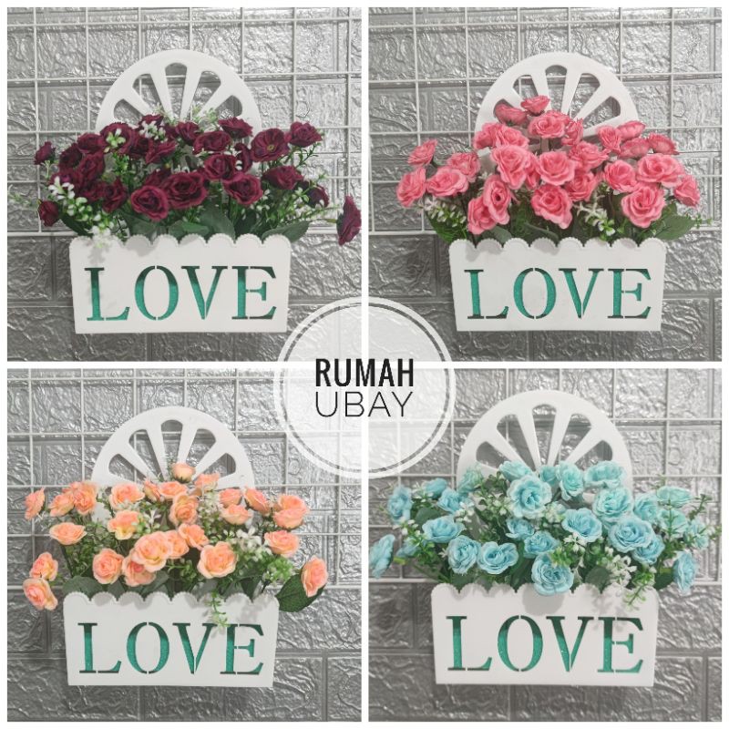 Jual Vas Dinding Love Bunga ROSE | Shopee Indonesia