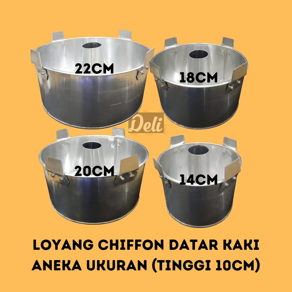 Jual Loyang Chiffon Datar Bulat Lepasan Aluminium 18x10 cm | Shopee ...