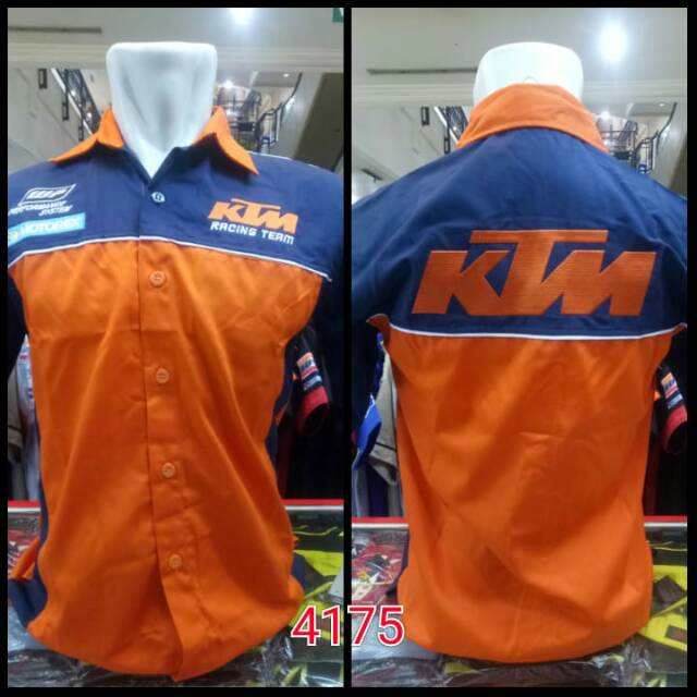 Jual Kemeja KTM Racing Team - 4175 - Baju - Bikers - Seragam - Otomotif ...