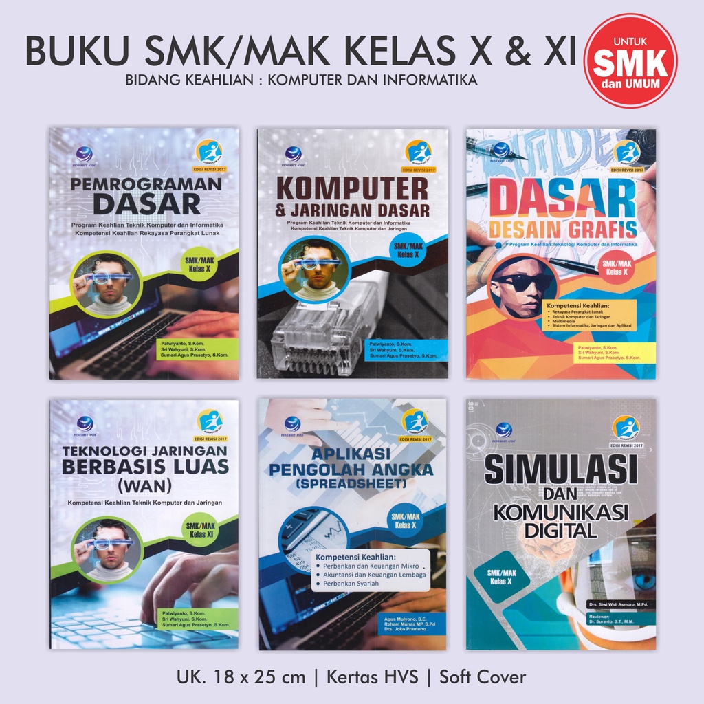 Jual Buku SMK MAK Komputer dan Informatika Pemrograman Kelas X XI ...