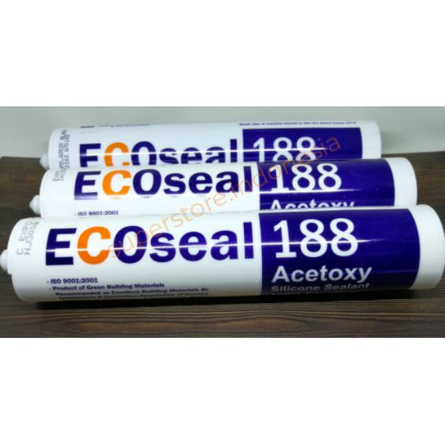 Jual SEALANT SILICONE ASEM SILIKON ECOSEAL 118 ACETOXY ASAM BLACK lem ...