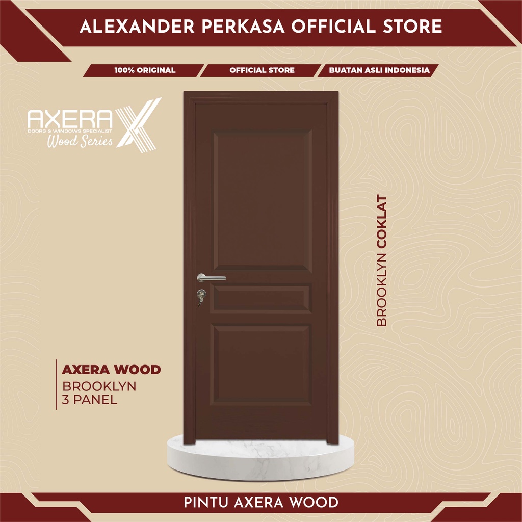 Jual PINTU UTAMA / PINTU KAMAR KAYU AXERA WOOD 91X215CM ALEXANDER PERKASA | Shopee Indonesia