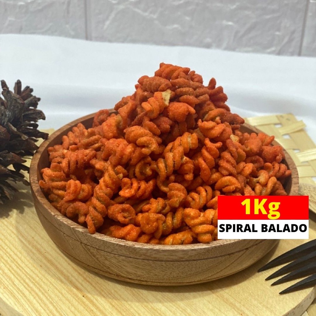 Jual Spiral Balado Makanan Ringan Super Pedas 1Kg | Shopee Indonesia