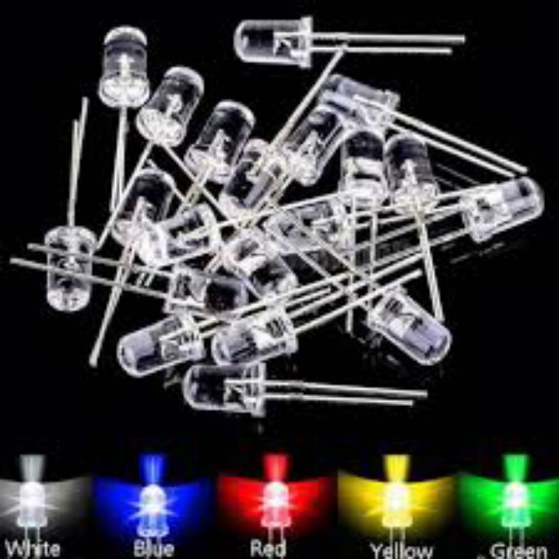 Jual HARGA 10 PCS Lampu LED 3MM PUTIH - Biru Merah Putih Hijau Kuning ...