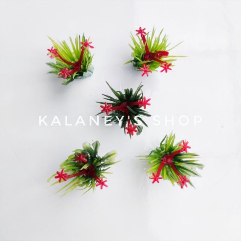 Jual Topper Rumput jarum Plastik, Hiasan kue Rumput,Pohon Plastik,5pcs ...