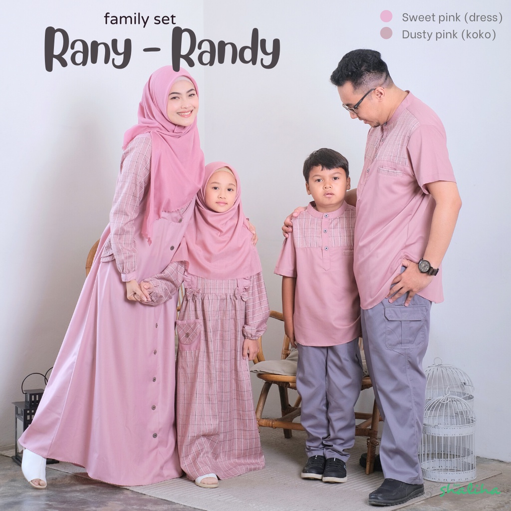 Jual Family set Rany-Randy Dustypink Shaliha pakaian couple keluarga ...