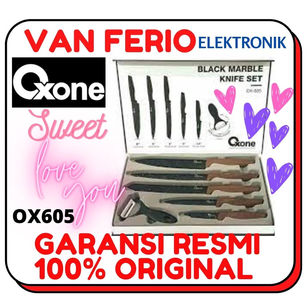 Jual Pisau set Oxone OX-605 / Black Marble Knife Set OX605 | Shopee Indonesia