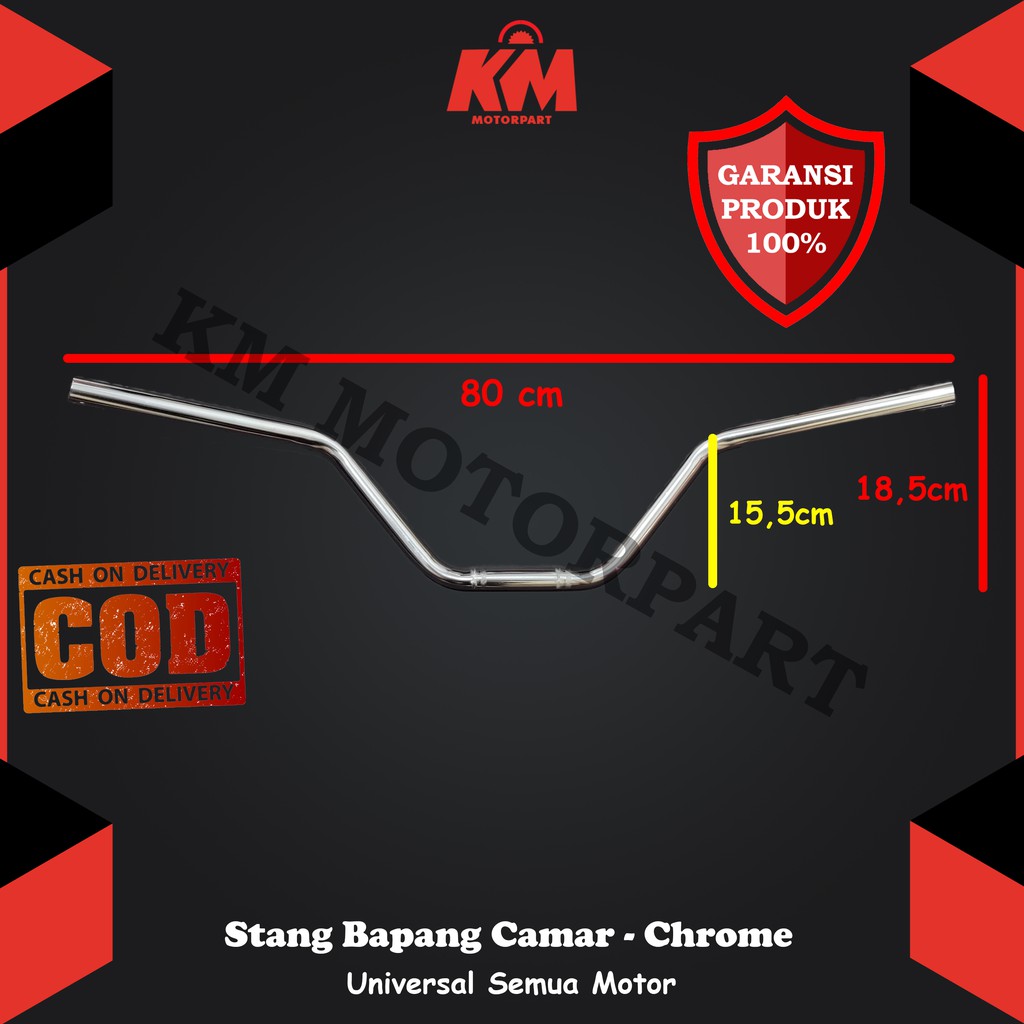 Jual Stang Camar Modif Racing Stir Setang Tinggi 80cm Universal Semua ...