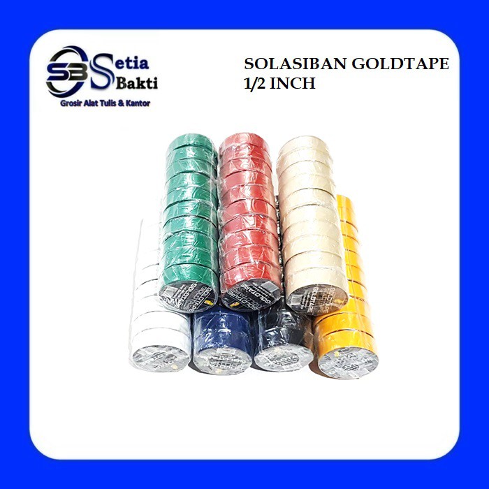 Jual GOLDTAPE Solasiban - Solatip Kabel Listrik - Vinyl Electrical Tape ...