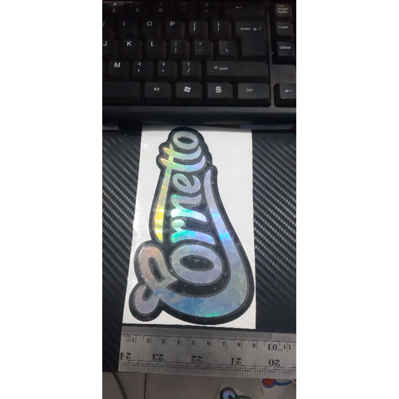 Jual Stiker cornetto sticker cutting cornetto hitam hologram | Shopee ...