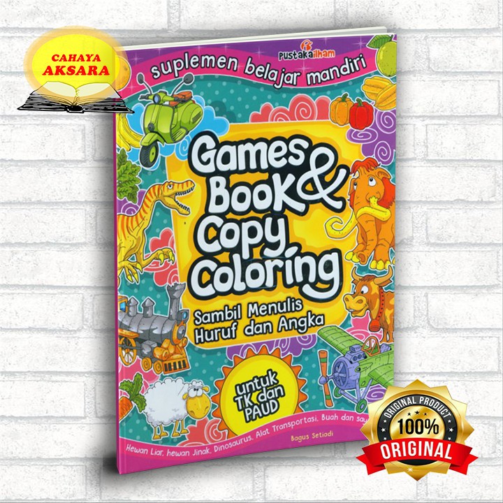 Jual BUKU ANAK AKTIVITAS - GAMES BOOK & COPY COLOURING | Shopee Indonesia