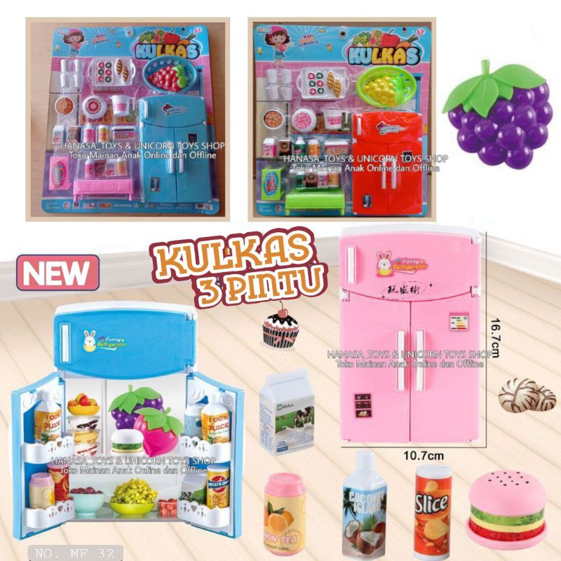Jual Kulkas Mainan atau Refrigerator lengkap dengan aneka minuman ...