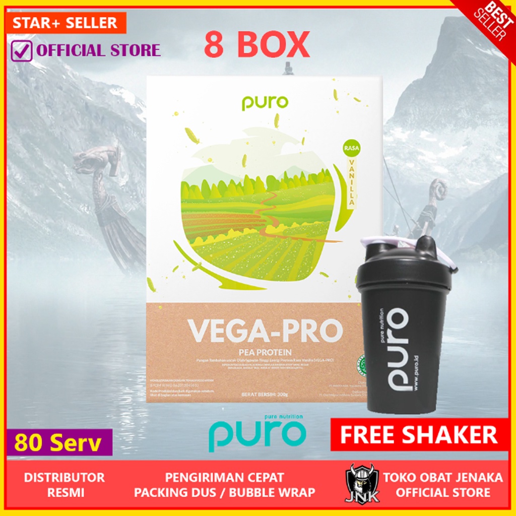 Jual PURO VEGAPRO New Zealand Vegan PEA Whey Protein Isolate 2400gr 80 ...