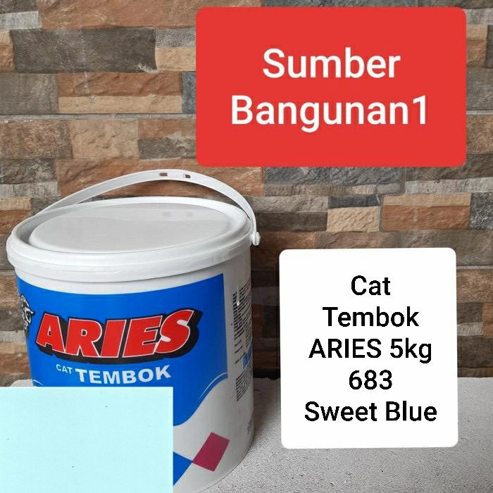 Jual Cat Tembok ARIES by AVIAN 5kg 683 Sweet Blue Biru muda cat dinding ...