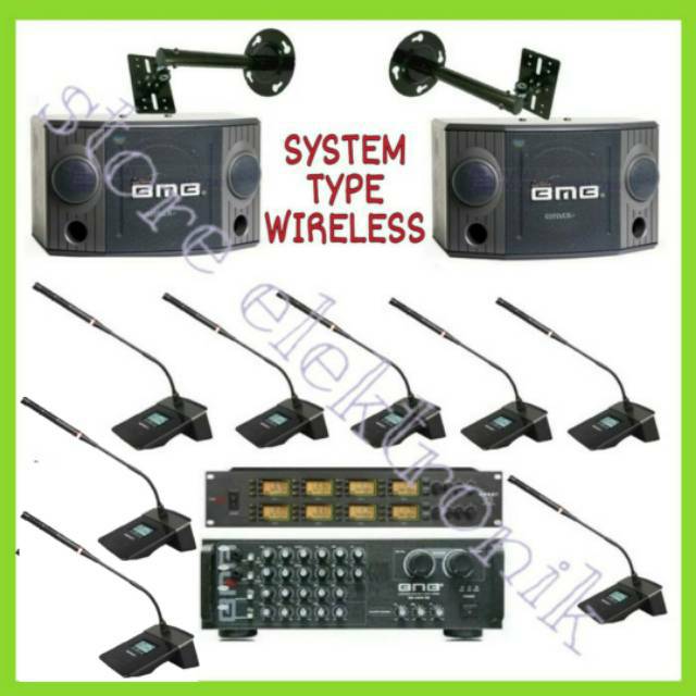 Jual Paket Microphone Meja Conference System Wireless ASHLEY Mic 8 Unit ...