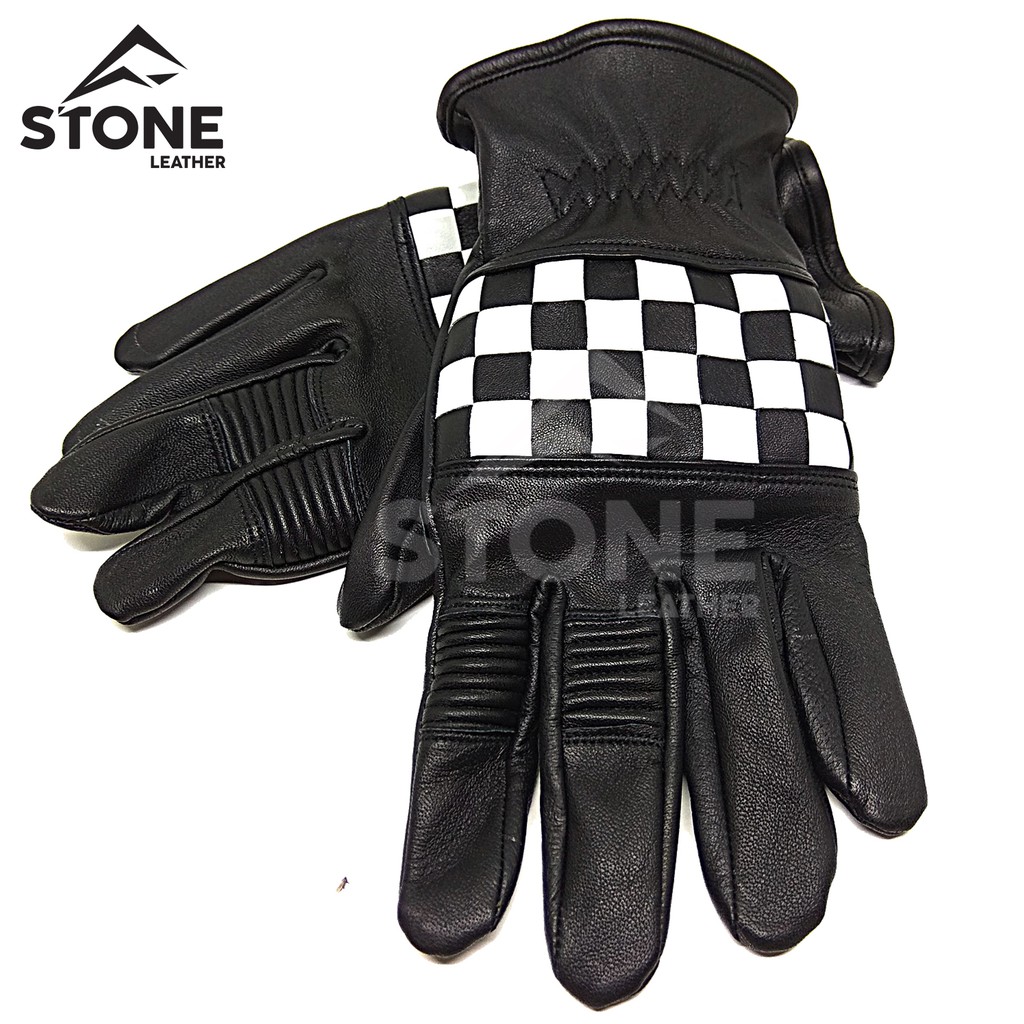 Jual SARUNG TANGAN KULIT CORAK CATUR - HITAM | Shopee Indonesia