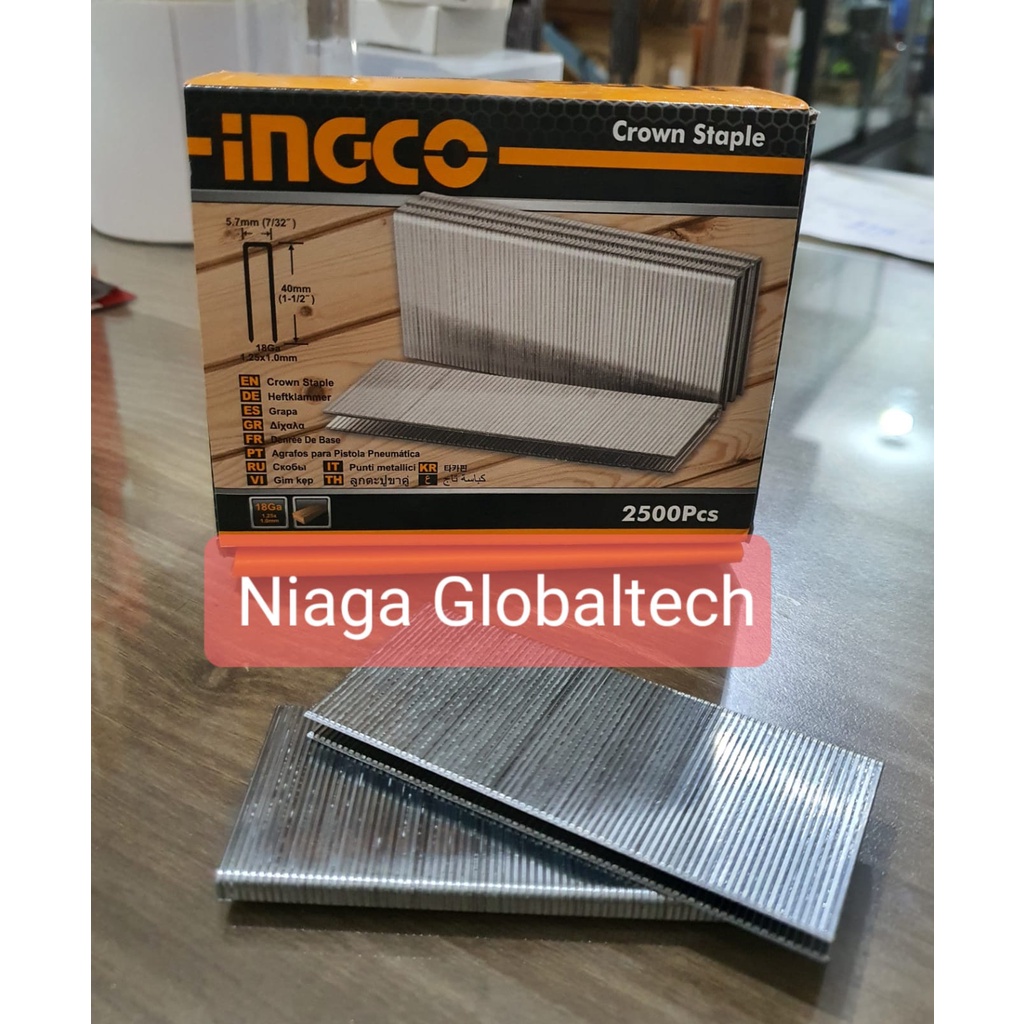 Jual INGCO PAKU U 40MM ISI INGCO GA18 ASTI8401 REFIL AIR NAILER GA18 ...