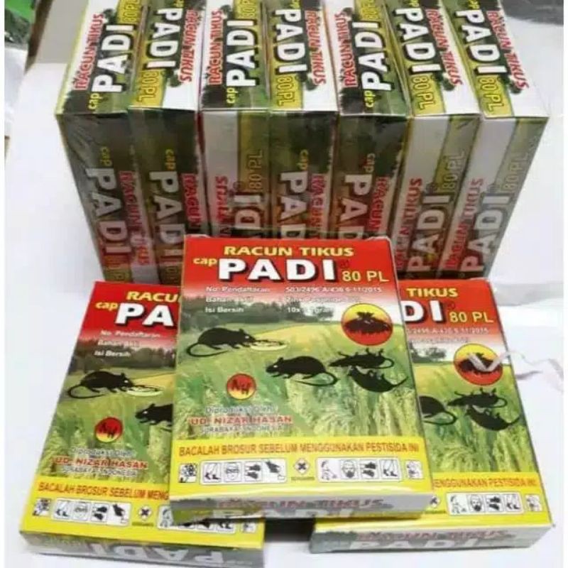 Jual racun tikus cap padi 80 pl 1 kotak isi 10 bgks | Shopee Indonesia