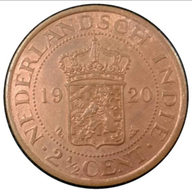 Jual KOIN BENGGOL KOIN KEROKAN 2 ½ CENT NETHERLAND INDIE TAHUN 1920 ...