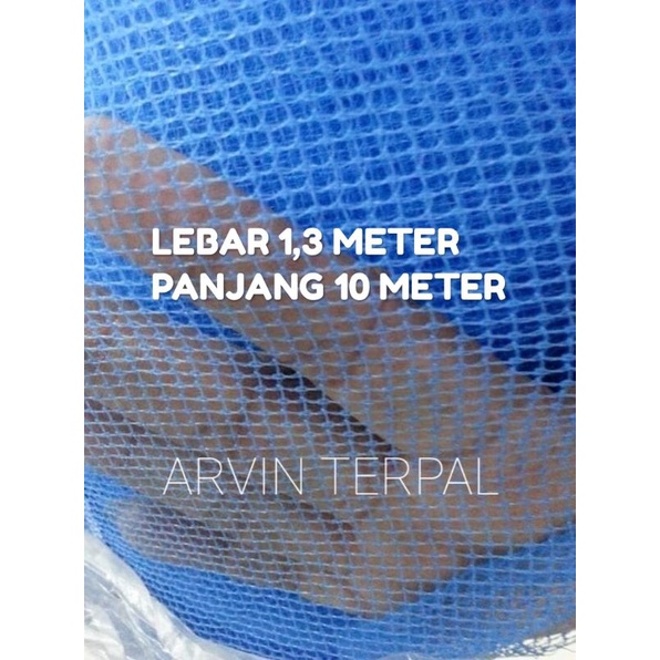 Jual jaring waring biru polynet ukuran 1,3 meter x 10 meter / jaring ...