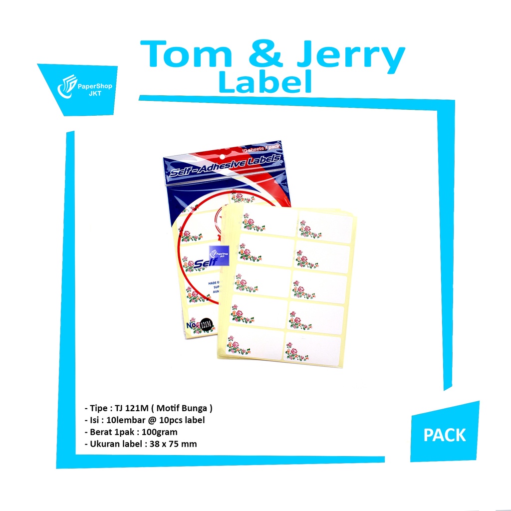 Jual TOM & JERRY - Label Bunga 121 Undangan - Pad | Shopee Indonesia