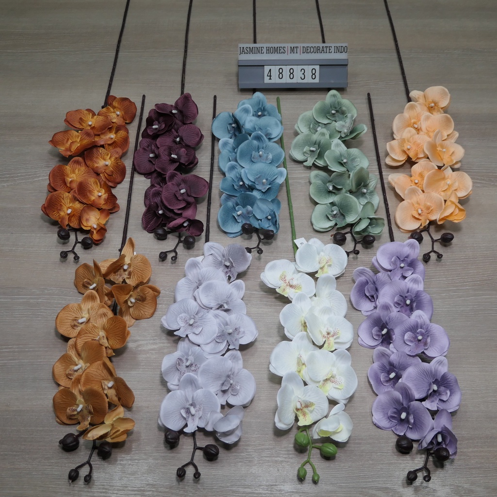 Jual Bunga Anggrek Bulan Kain 9Kuntum Panjang 48838 | Shopee Indonesia