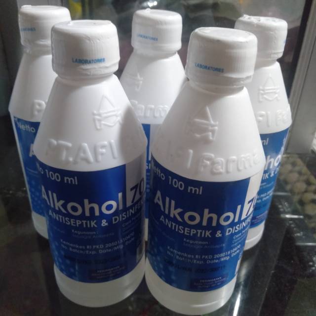 Jual 5 botol Alkohol 70% netto @100ml | Shopee Indonesia