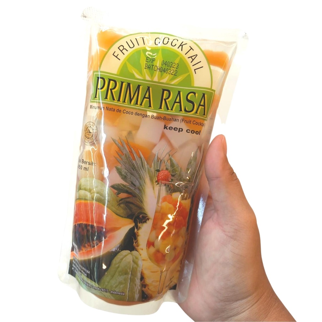 Jual Fruit Cocktail Prima Rasa 450ml Nata de Coco Buah-Buahan Minuman ...