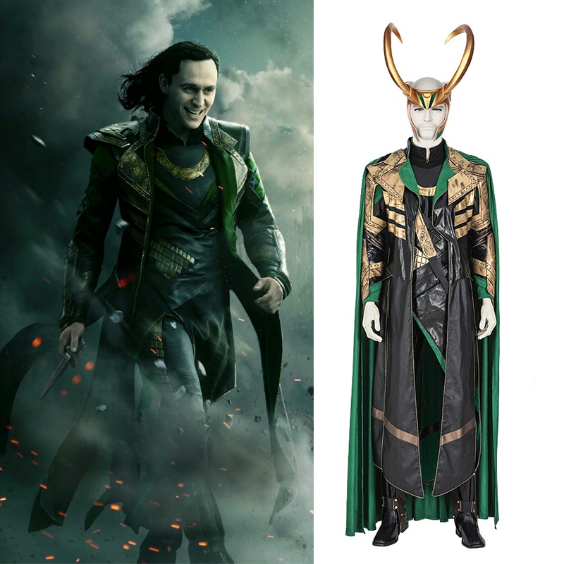 Jual PREORDER High QualityVillain Loki Cosplay Costume Halloween Battle ...