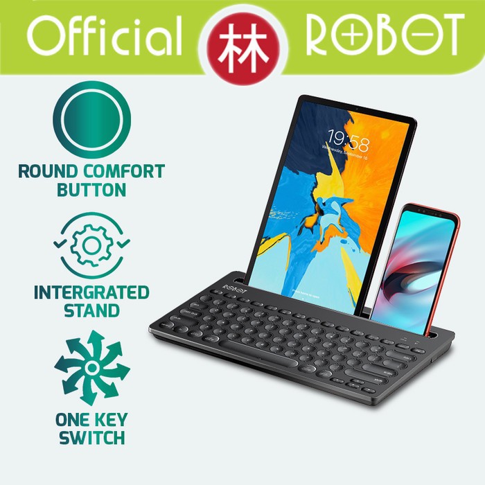 Jual KEYBOARD WIRELESS ROBOT KB10 MULTI-DEVICE BLUETOOTH & 2.4G ...