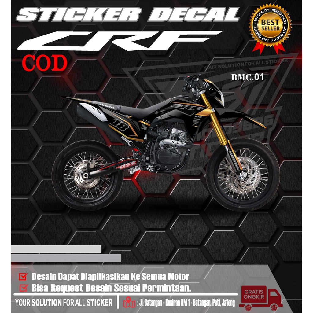 Jual Stiker decal crf 150. Stiker honda crf 150 L ful Body,stiker cfr ...