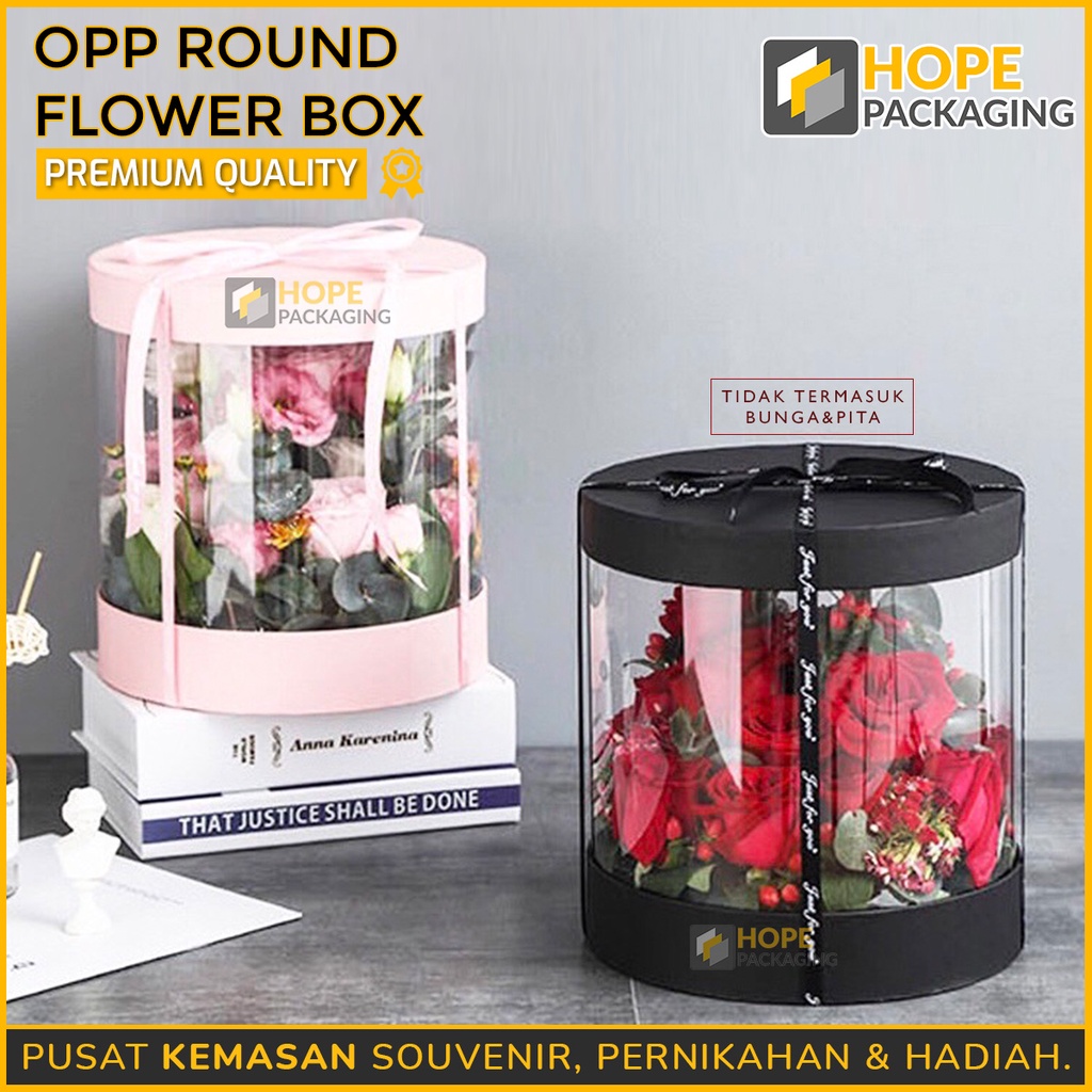 Jual Bloom box mika transparant 15 x 20 cm buat bunga, souvenir wisuda ...