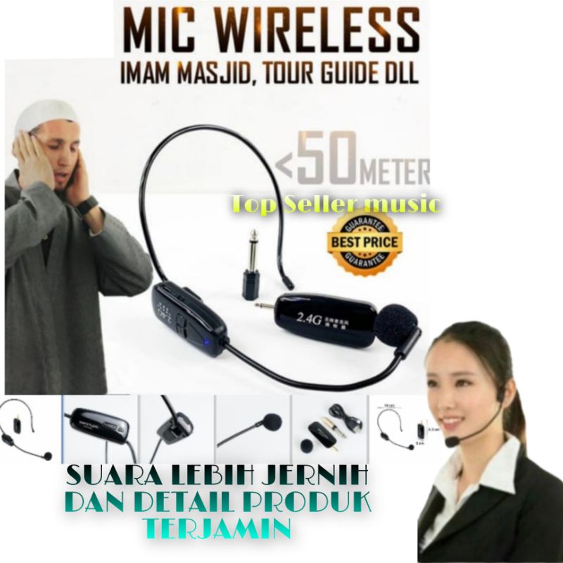 Jual MIC JEPIT / BANDO WIRELESS MULTIFUNGSI MIC 2.4G | Shopee Indonesia