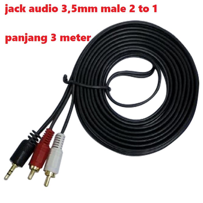 Jual KABEL RCA 1 KE 2 PANJANG 3 METER | Shopee Indonesia