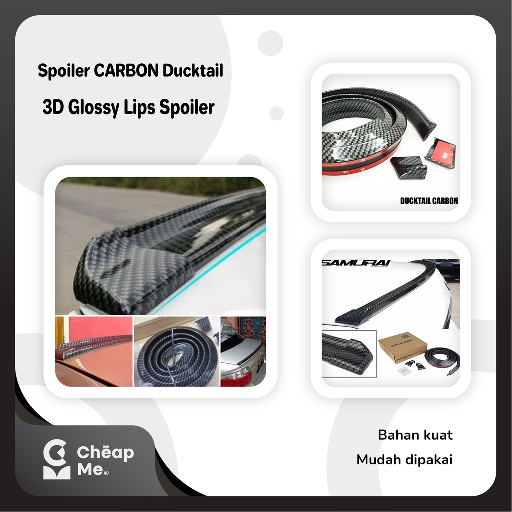 Jual Spoiler CARBON Ducktail 3D Glossy / Lips Spoiler CARBON UNIVERSAL ...