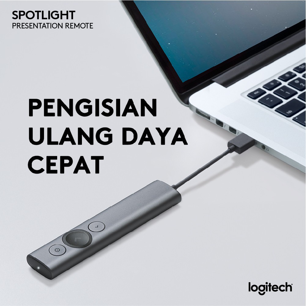 Jual Logitech Spotlight Wireless Presentation Remote Gold & Slate Grey | Shopee Indonesia