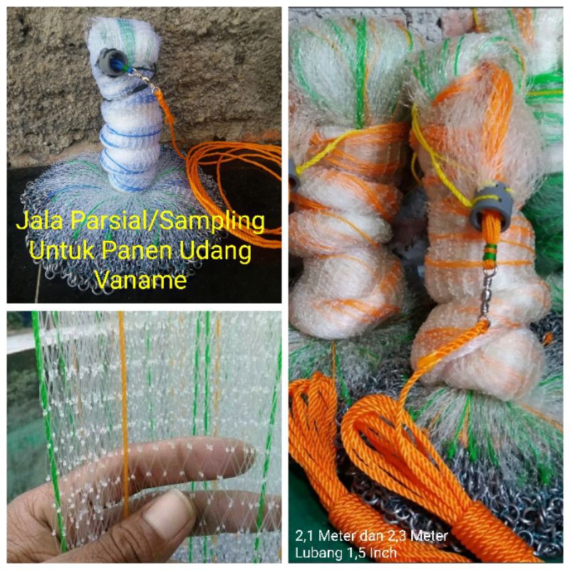 Jual Jala Parsial Sampling Untuk Panen Udang Vaname Ukuran 2.1 Meter ...