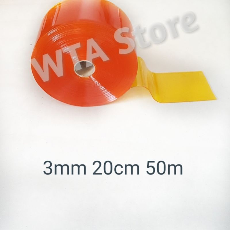 Jual TIRAI PVC STRIP CURTAIN TIRAI PLASTIK per Roll warna Orange ...