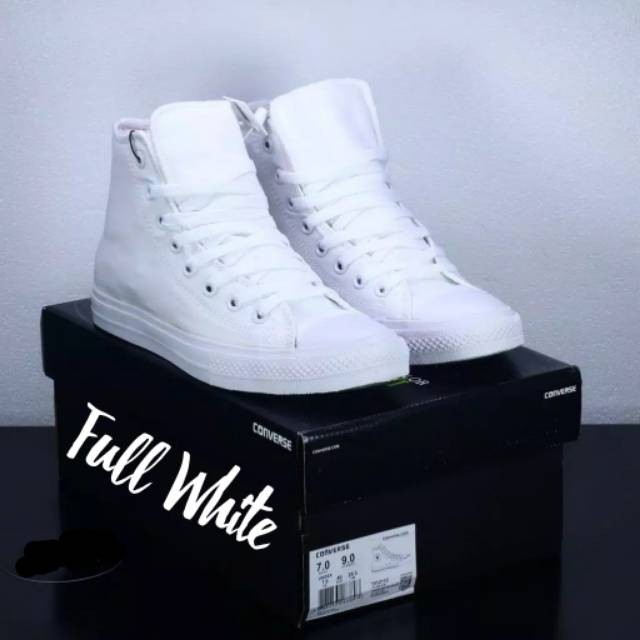 Jual Sepatu Converse Chuck Taylor Klasik 70's Full White High/Tinggi ...