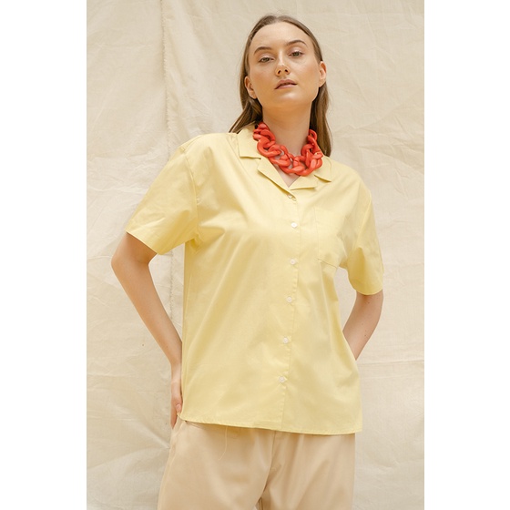 Jual Cottonink - Kemeja Wanita Yellow Song Kuning | Shopee Indonesia