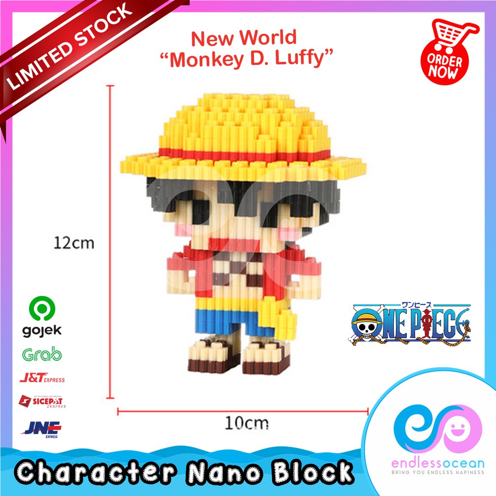 Jual MONKEY D LUFFY X NANO BLOCK MAINAN LEGO BRICK ONE PIECE NEW WORLD | Shopee Indonesia