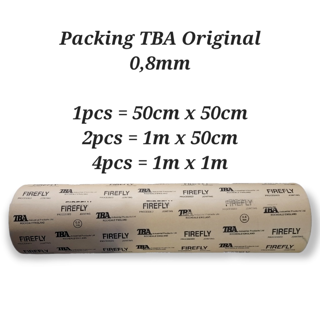 Jual Firefly TBA 0,8 mm Packing Gasket Sheet Paking Kertas TBA 50cm x ...