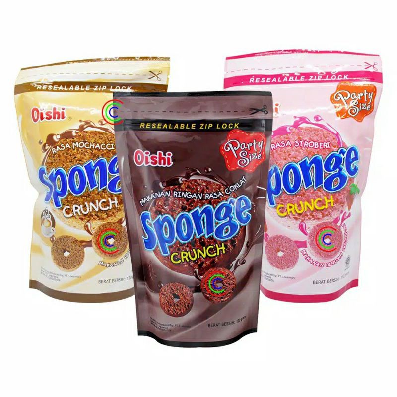 Jual Oishi Sponge Crunch Snack Manis Yang Crunchy Banget Party Size ...
