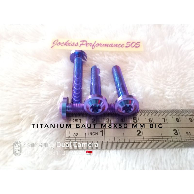 Jual Titanium Baut M8X50 MM Big Baut 12 Panjang 5 Cm | Shopee Indonesia